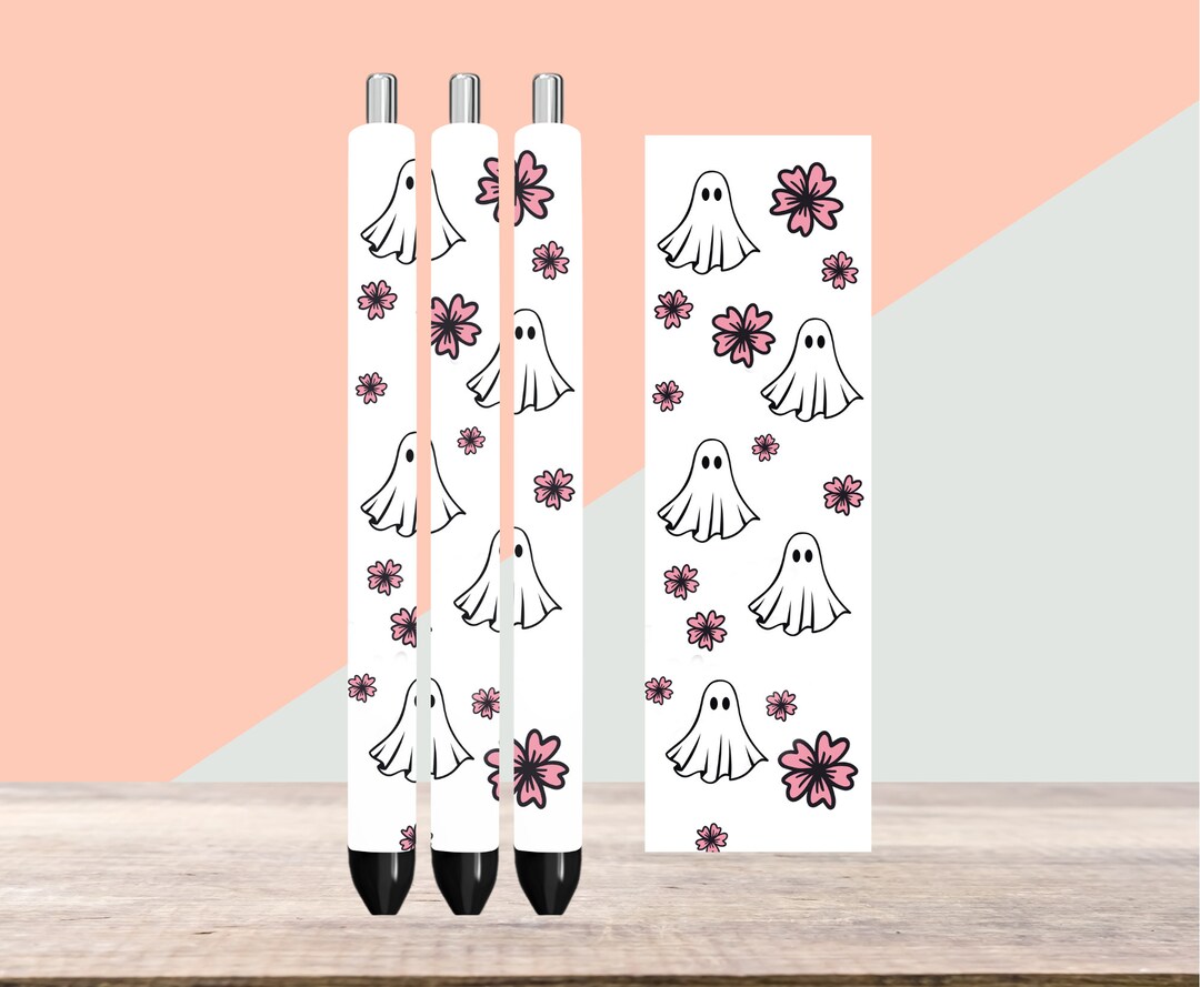 Ghosts With Flowers Pen Wrap - Etsy