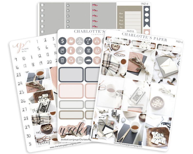 Winter Luxe Erin Condren Planner Sticker Kit Plaid Sticker - Etsy