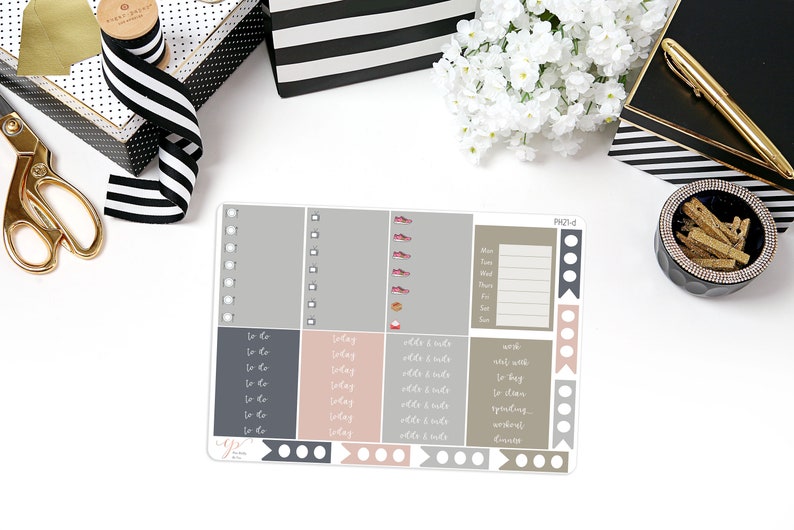 Winter Luxe Erin Condren Planner Sticker Kit Plaid Sticker - Etsy