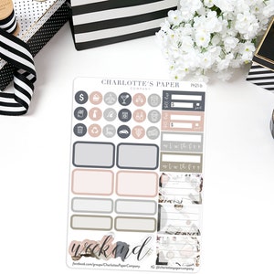 Winter Luxe Erin Condren Planner Sticker Kit, Plaid Sticker Kit ...