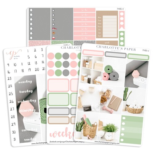 Vintage Farmhouse Weekly Planner Sticker Kit Photo Stickers | Etsy