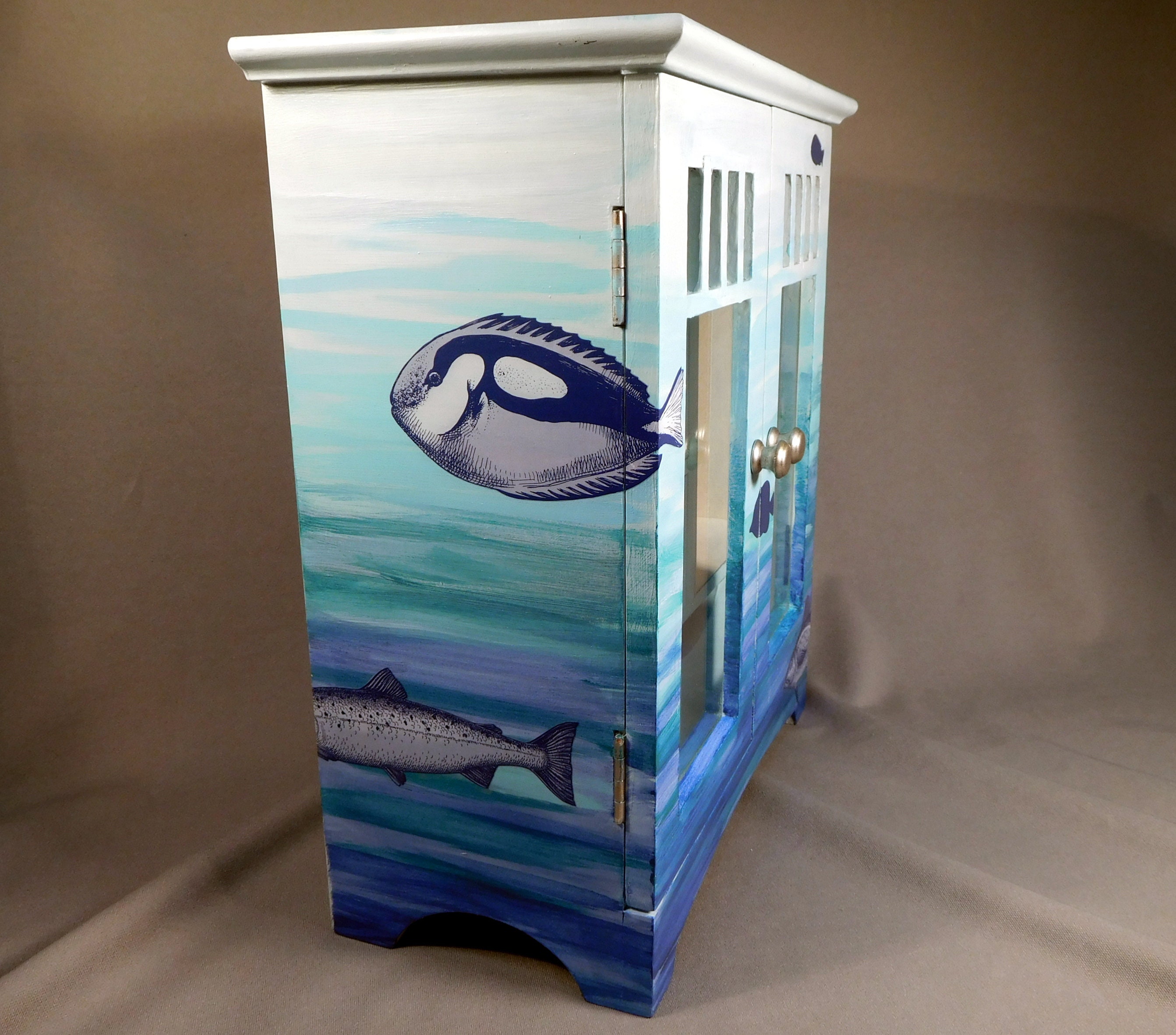 Beach Fish Jewelry Box Coastal Ocean Seashore Treasure Vintage - Etsy