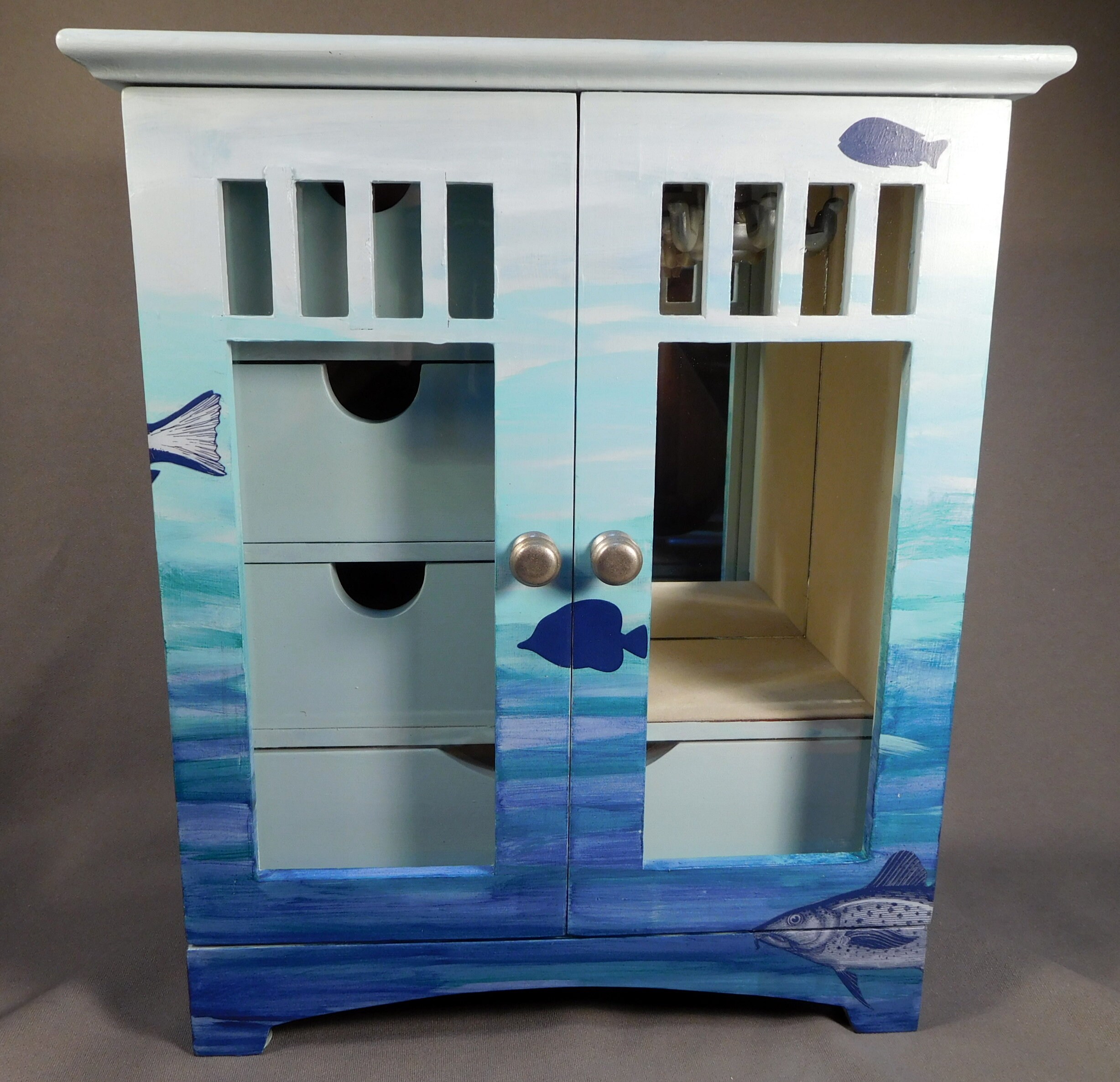 Beach Fish Jewelry Box Coastal Ocean Seashore Treasure Vintage - Etsy