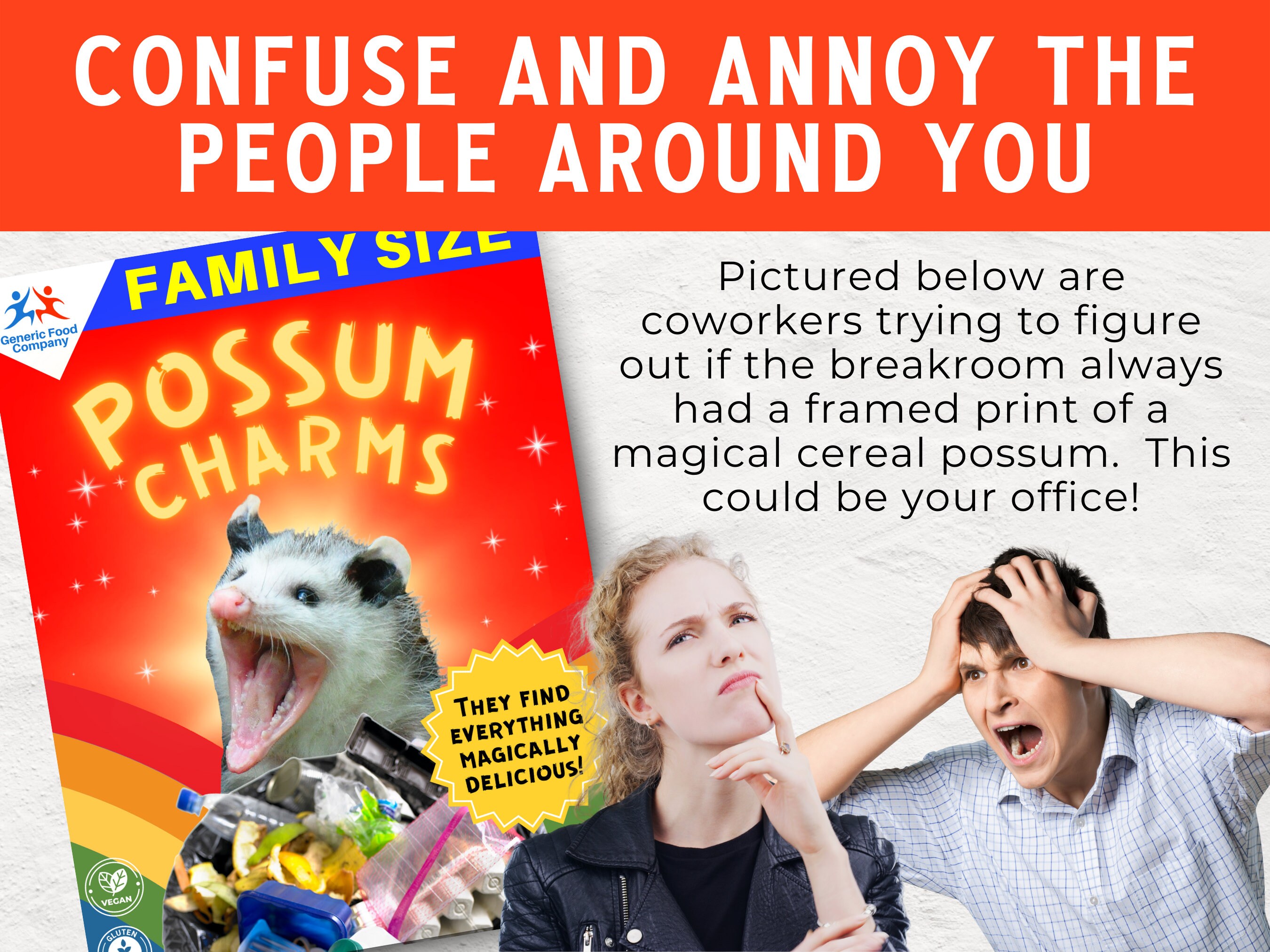 Possum Prank Art | Instant Digital Download Printable Prank Gift for ...