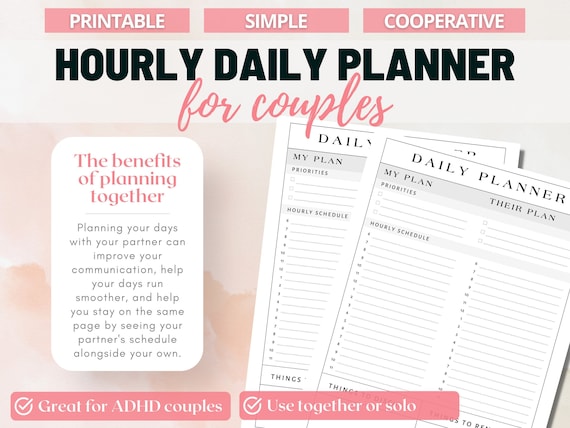 Printable Couple's Daily Planner With Priorities To-do | Etsy