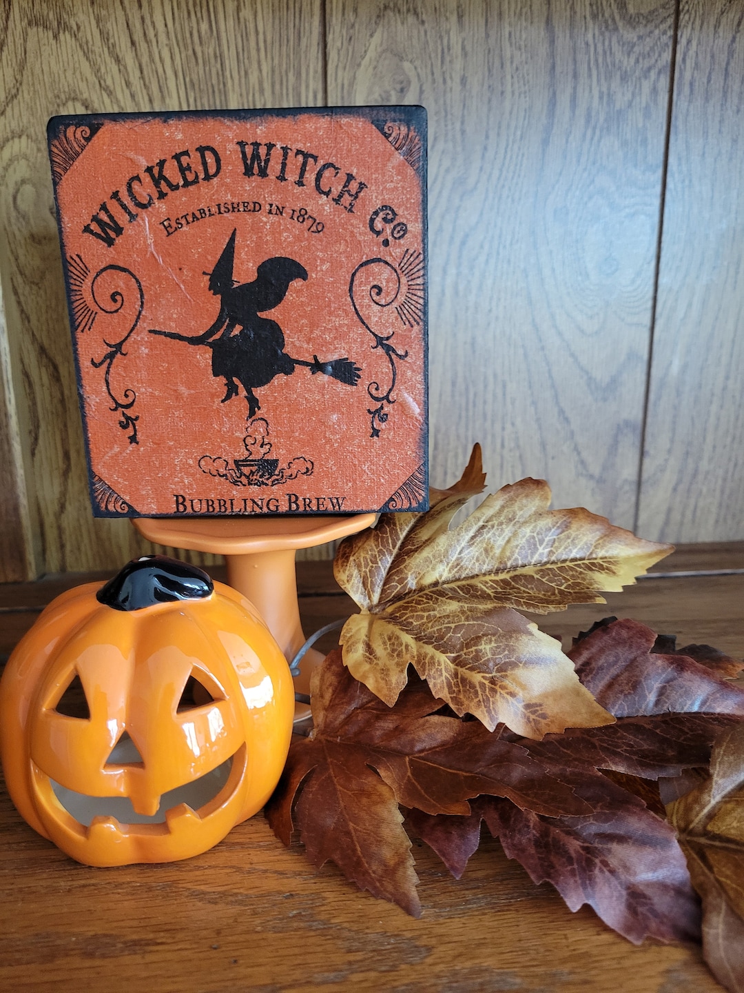 Rustic Wicked Witch Sign Tier Tray Halloween Witch Sign - Etsy