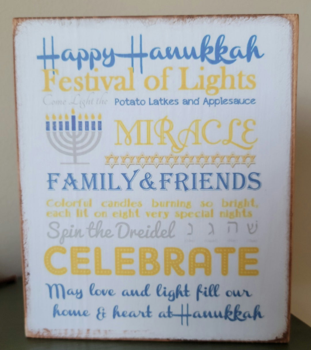 Hanukkah Sign, Jewish Hanukkah Holiday Sign, Hanukkah Subway Sign ...