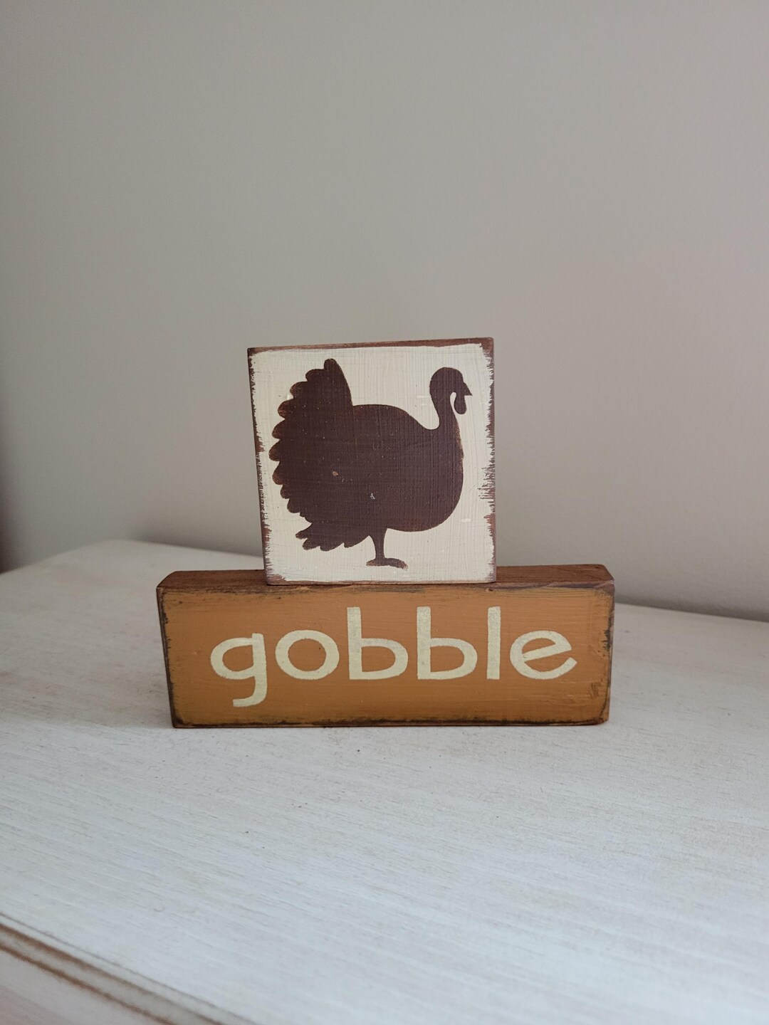 Primitive Thanksgiving Gobble Wood Sign Set, Fall Turkey Sign - Etsy