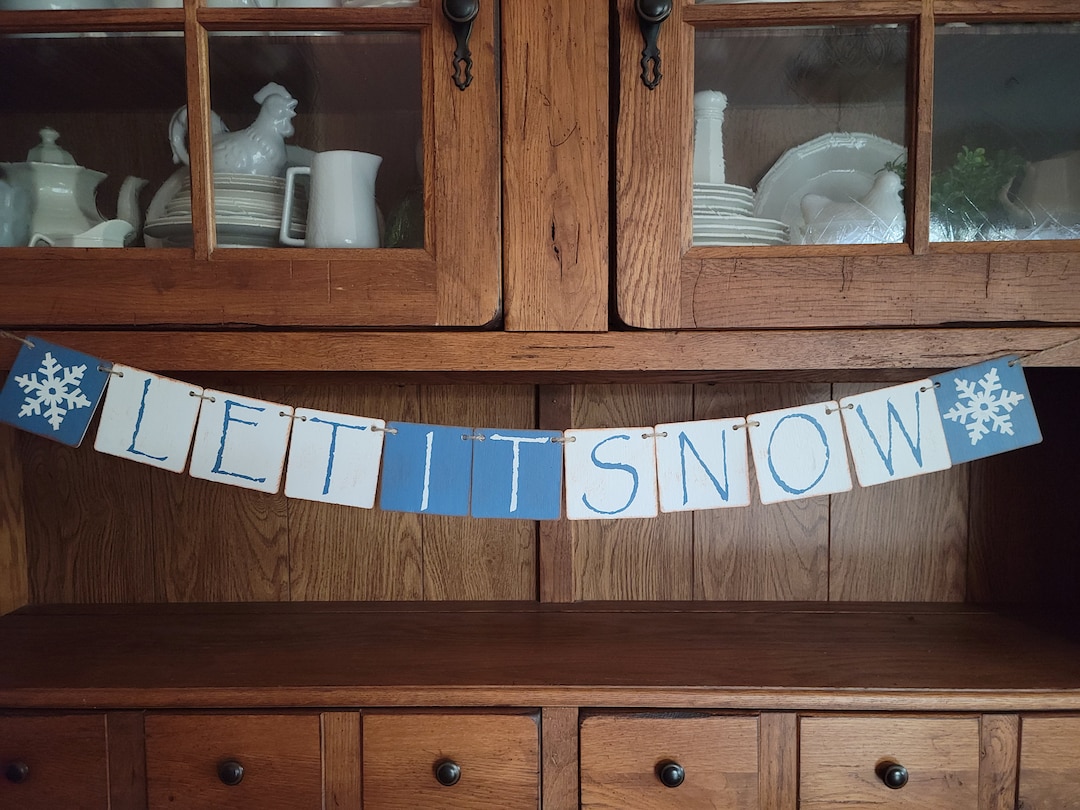 Let It Snow Banner, Winter Banner Christmas Banner, Photo Prop, Let It ...