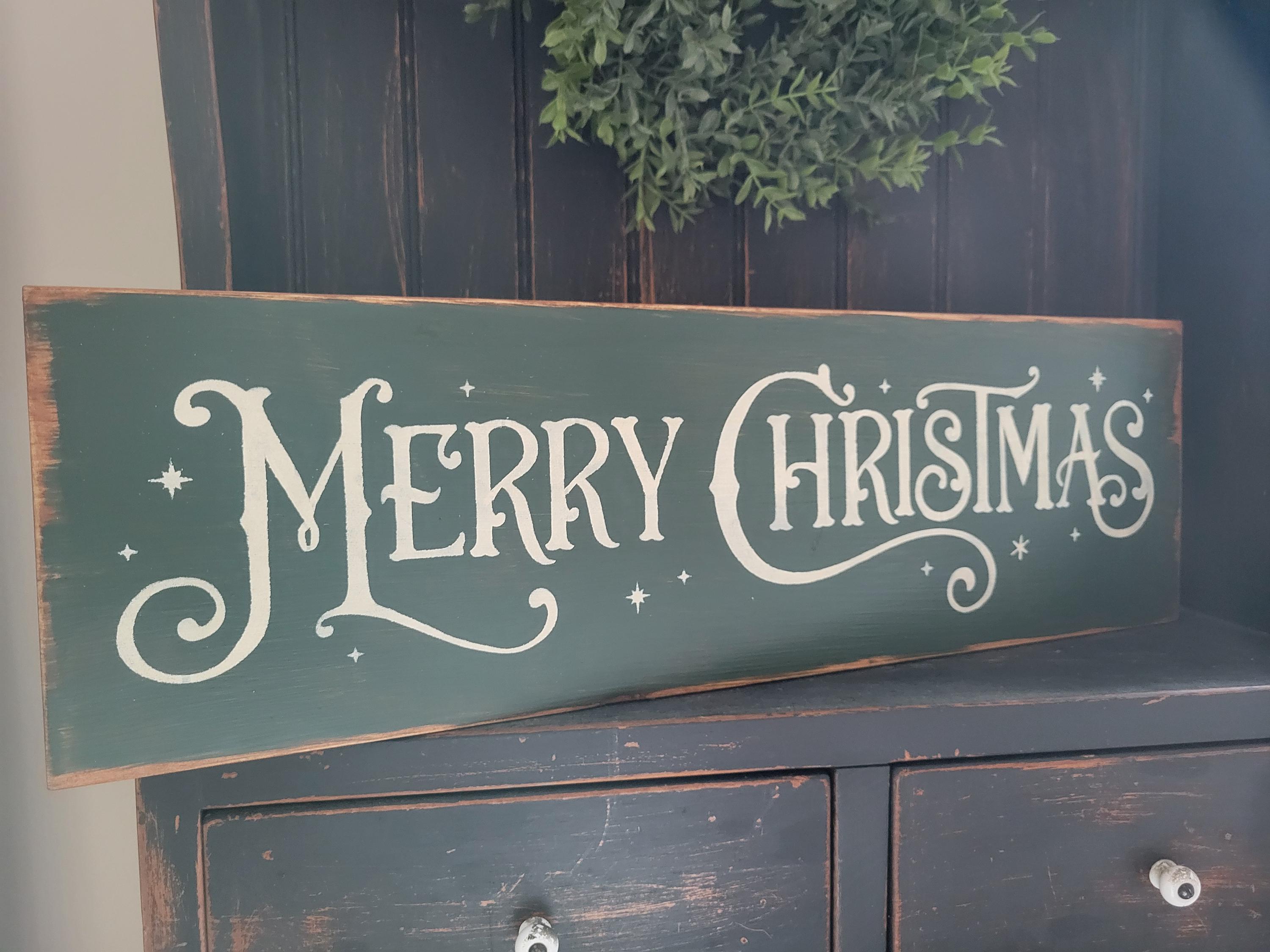 Primitive Merry Christmas Sign - Etsy