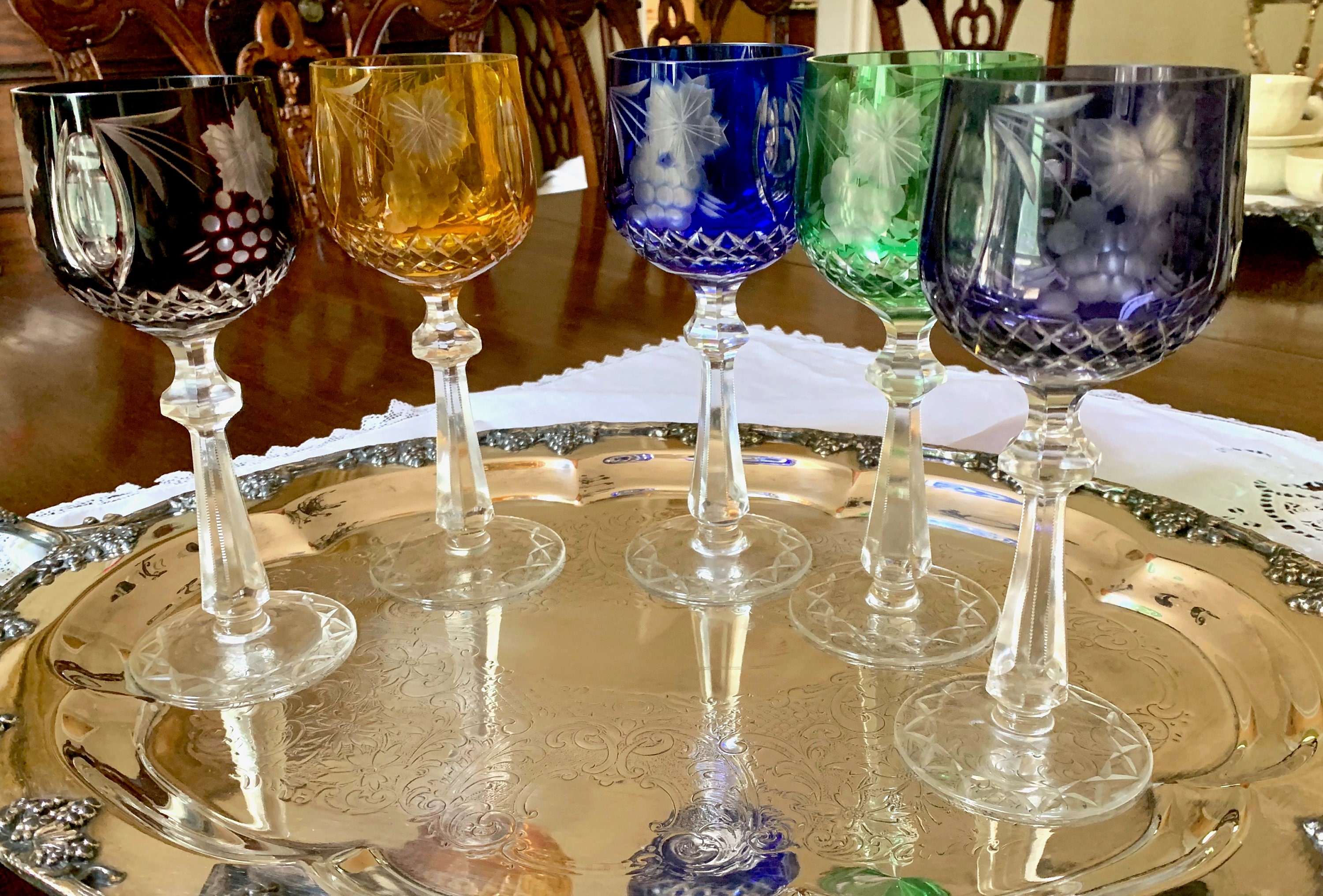 Colored Crystal Wine Glasses