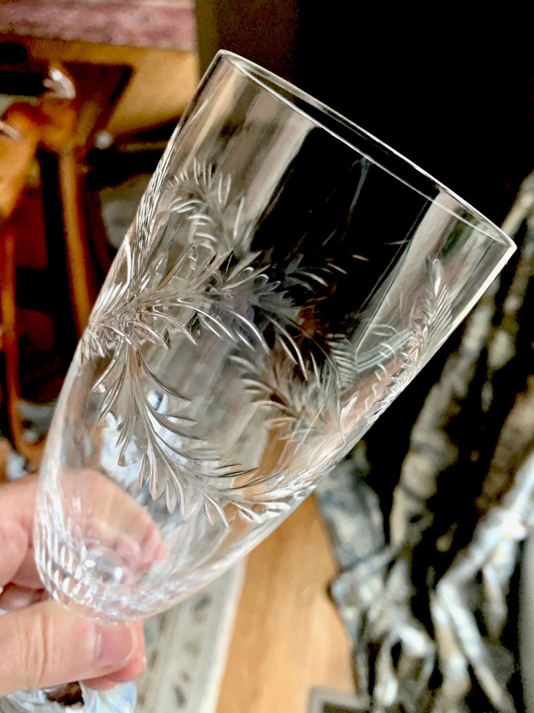 Tiffin Franciscan Ice Tea Goblets, Set of 8 Parkwood Hand Blown Cut ...