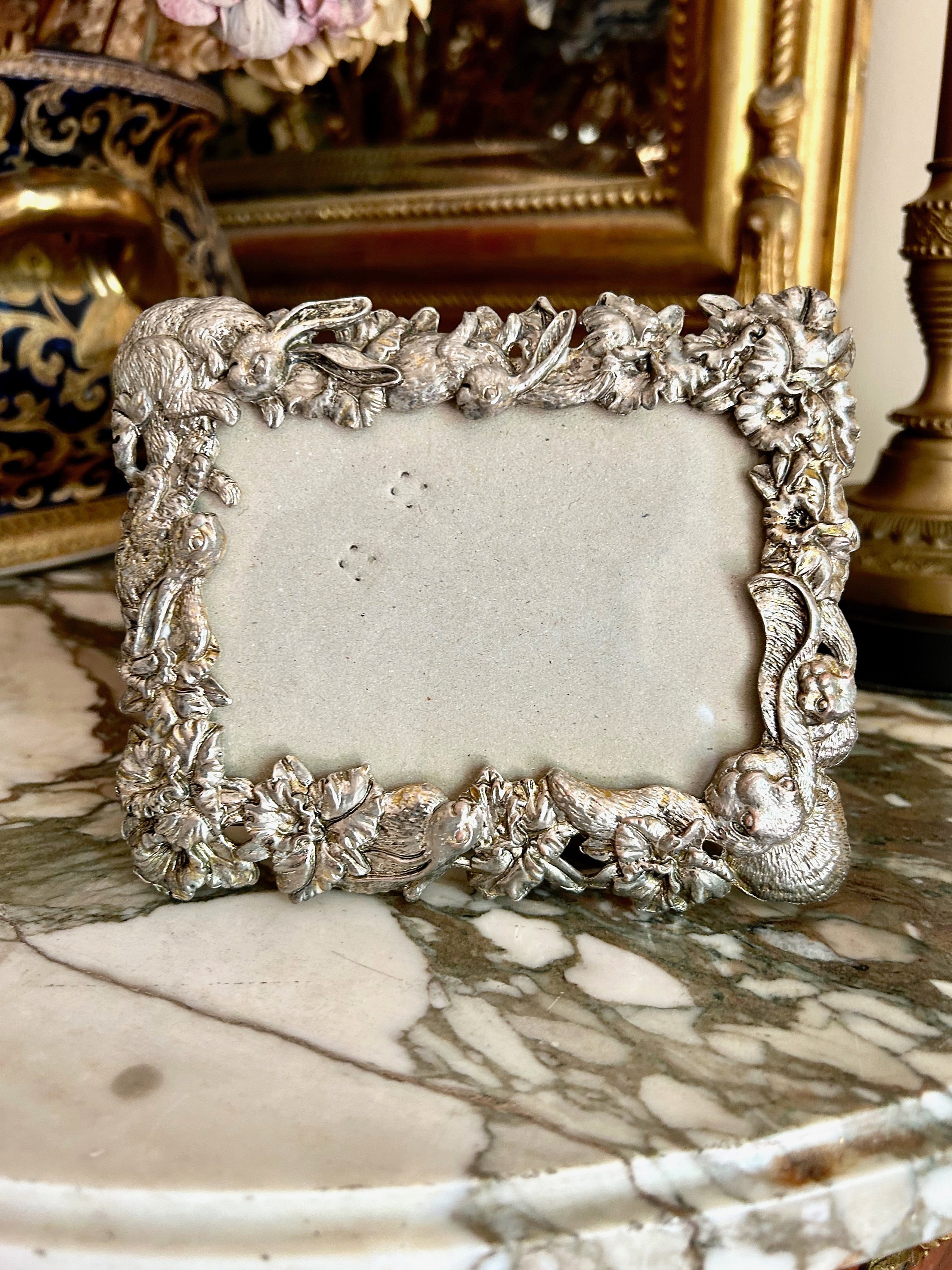 Antique Silver Picture Frame