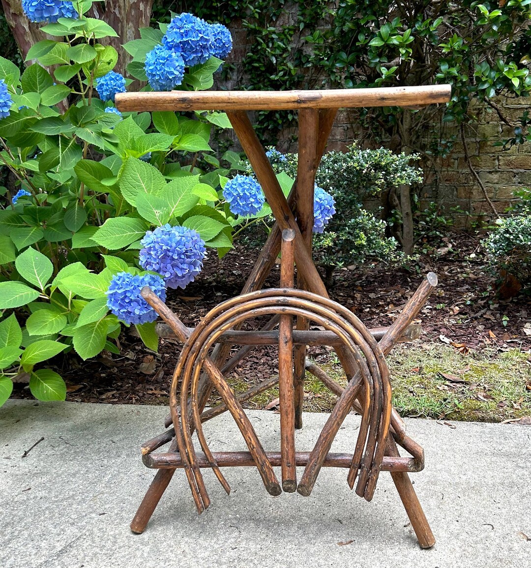 Twig Table, Vintage Adirondack Twig Table, Rustic Cabin Lake Decor ...
