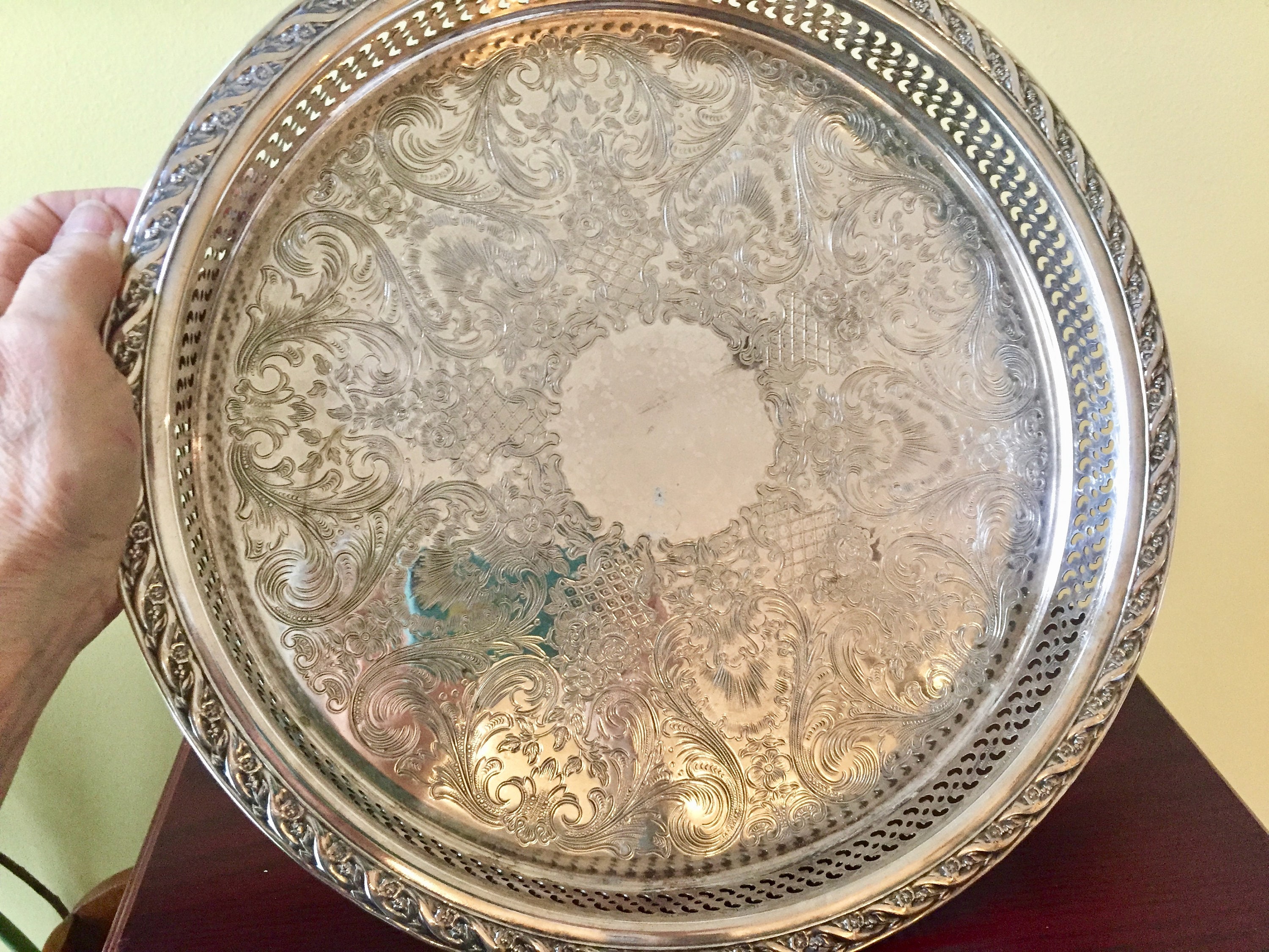 Round Silver Gallery Tray Chased Design 12 Inch Tray Silver Plate round-silver-gallery-tray-chased-design-12-inch-tray-silver-plate
