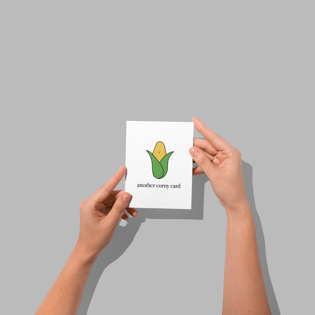 PRINTED Corny Card by Eastern Trend Collective. Greeting Card. Cute ...