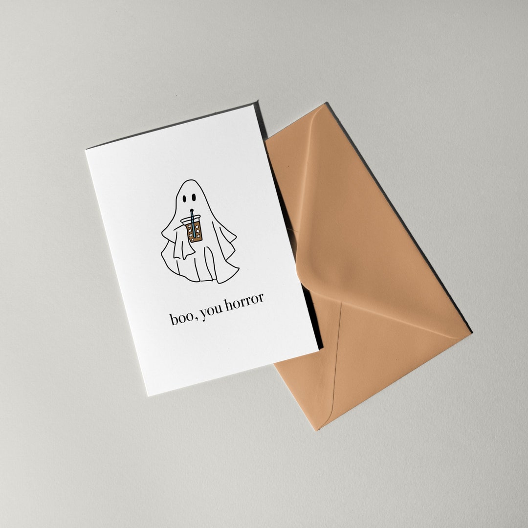 Boo, You Horror Card by Eastern Trend Collective. Greeting Card. Cute ...