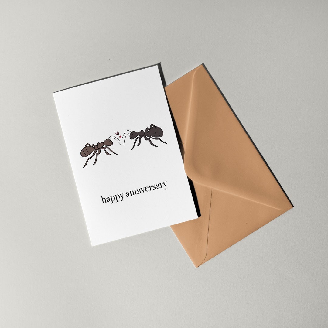 Happy Anniversary Ant Card by Eastern Trend Collective. Greeting Card ...