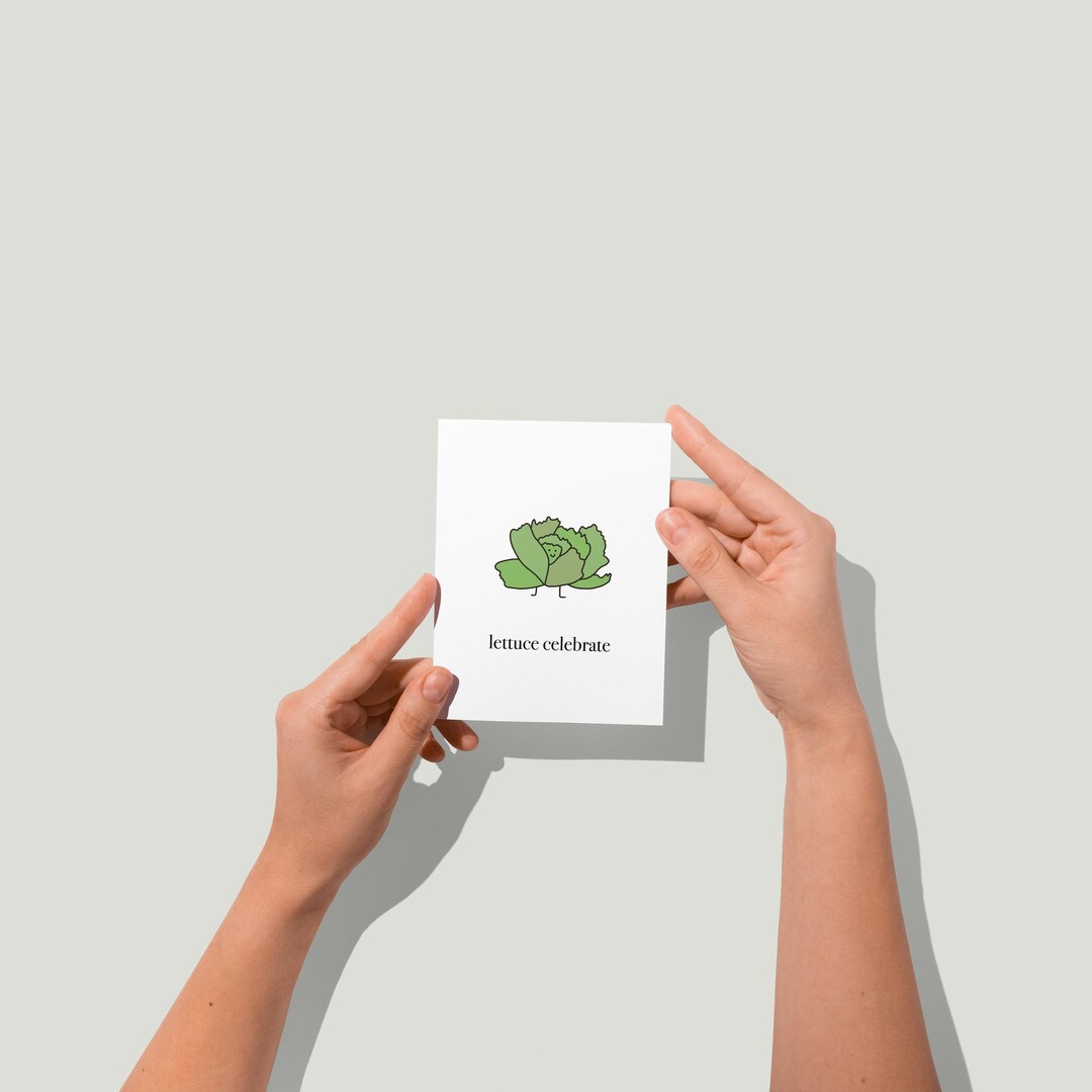 PRINTED Lettuce Celebrate by Eastern Trend Collective. Greeting Card ...