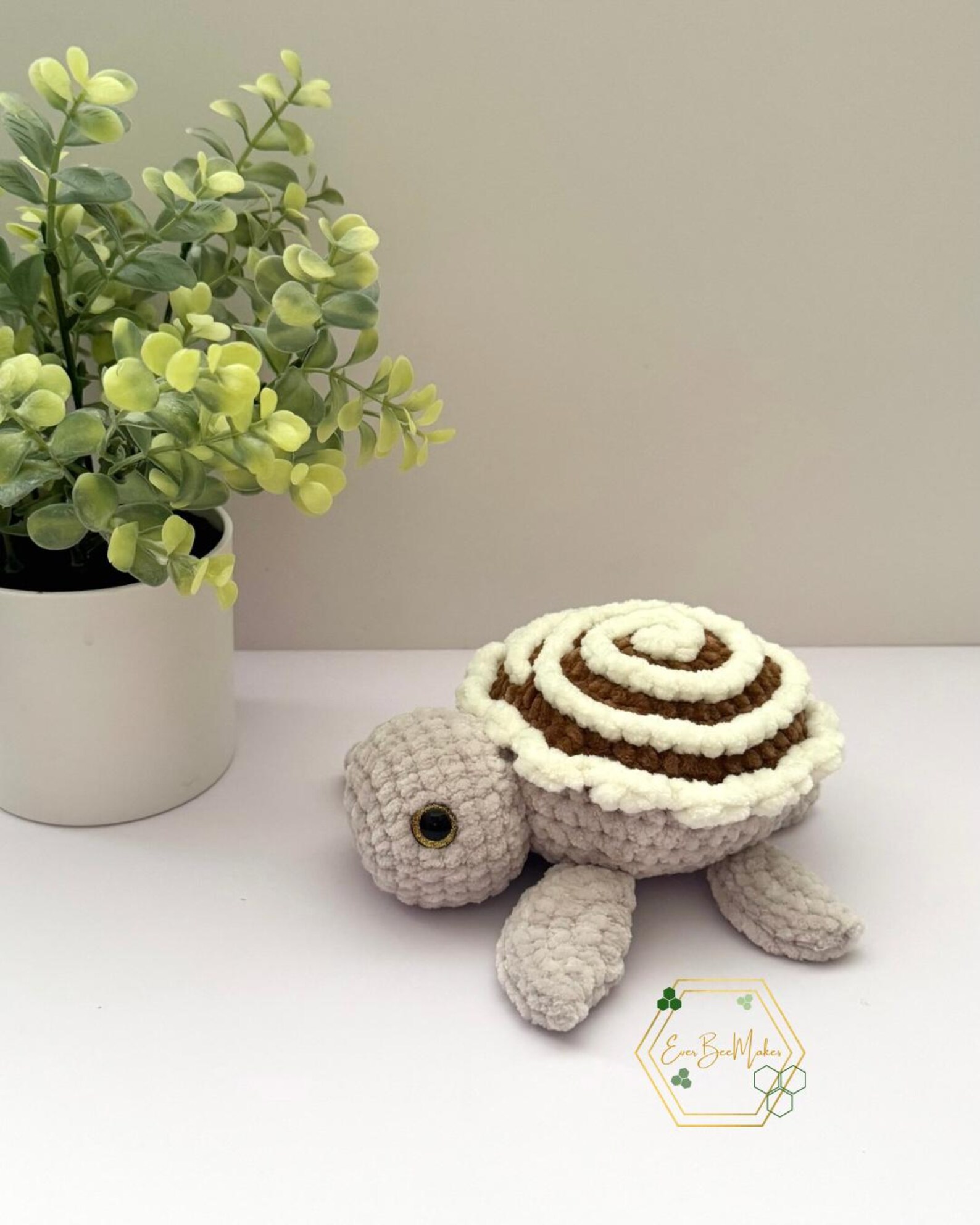Cinnamon Roll Turtle Plushie - Food Turtle Stuffey - Reptile Stuffie ...
