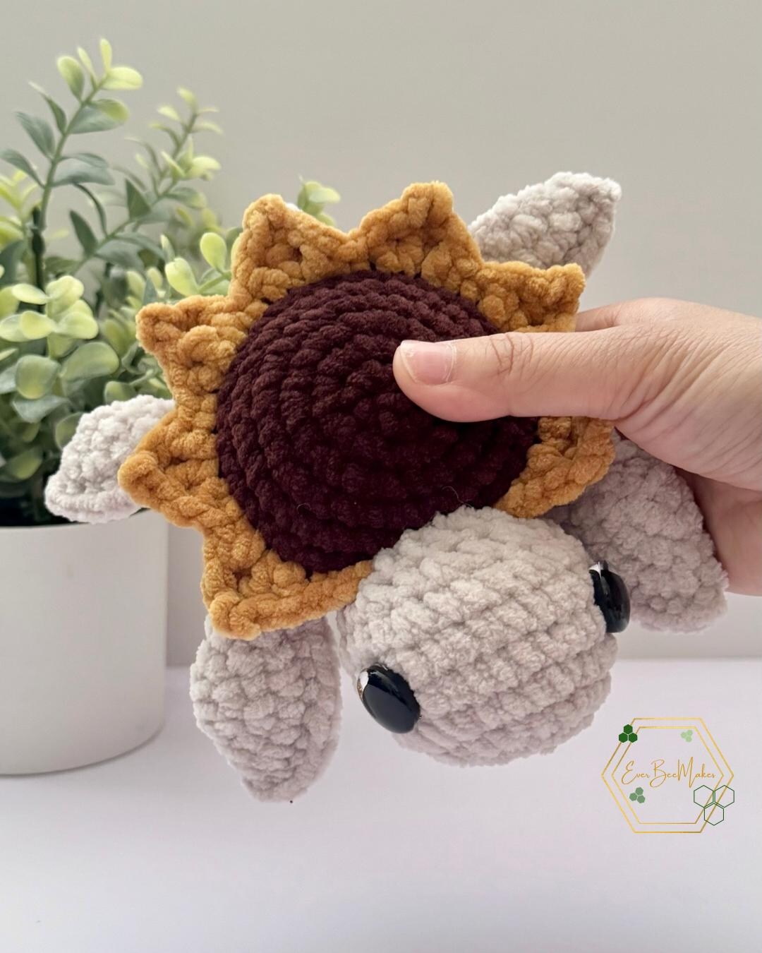 Flower Turtle Plushie - Plant Turtle Stuffey - Blossom Reptile Stuffie ...