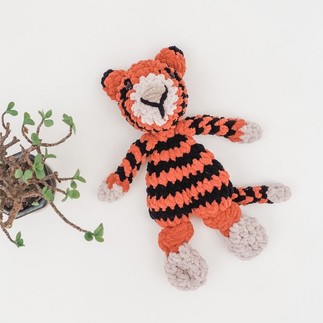 Tiger Lovey Snuggler: Handmade Plush Stuffed Animal - Etsy