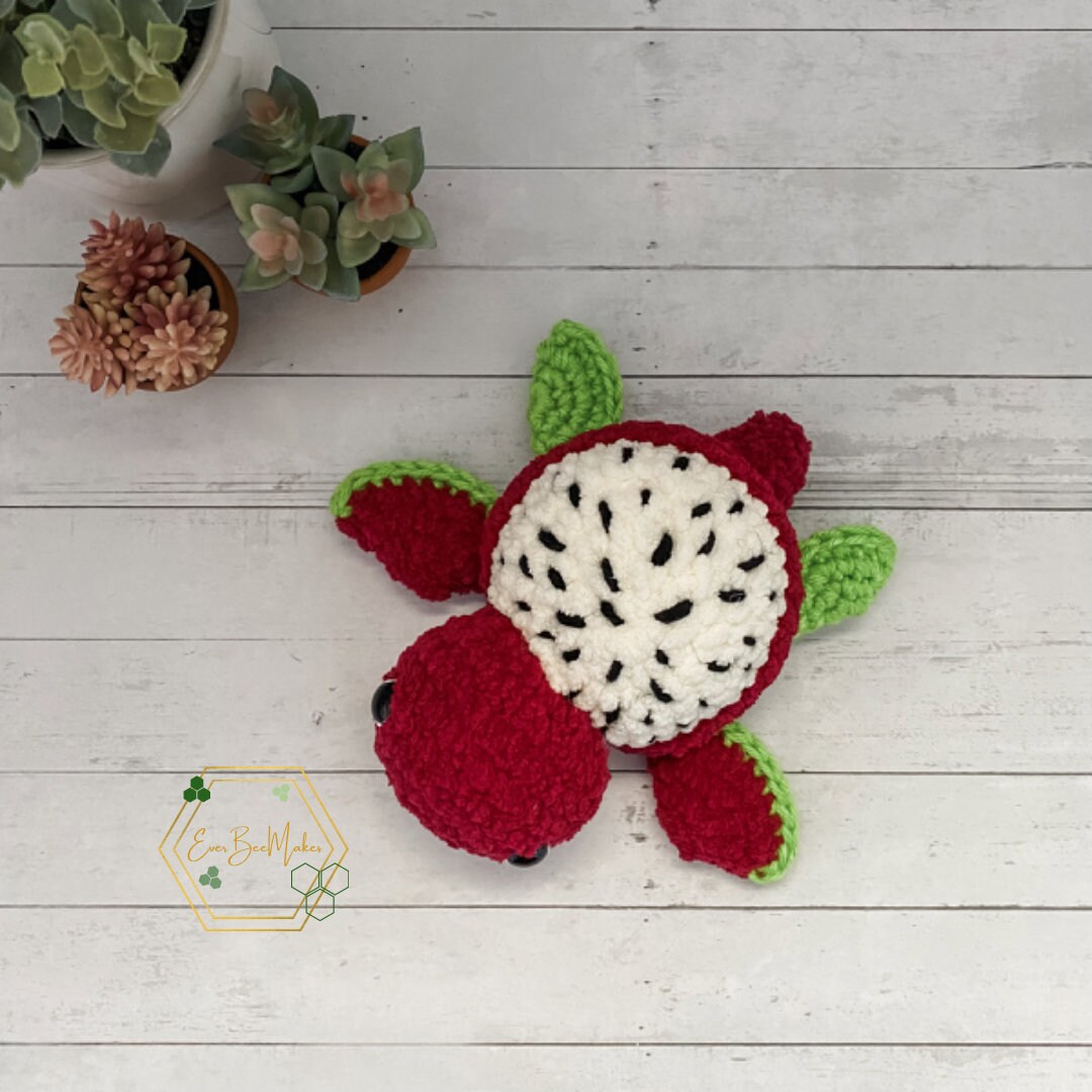 Dragon Fruit Turtle Plushie - Turtle Stuffey - Reptile Stuffie ...