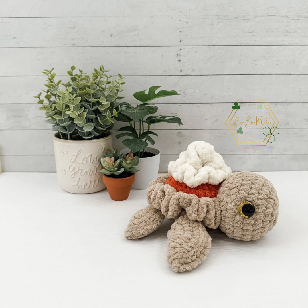 Pumpkin Pie Turtle Plushie - Turtle Stuffey - Reptile Stuffie - Stuffed ...