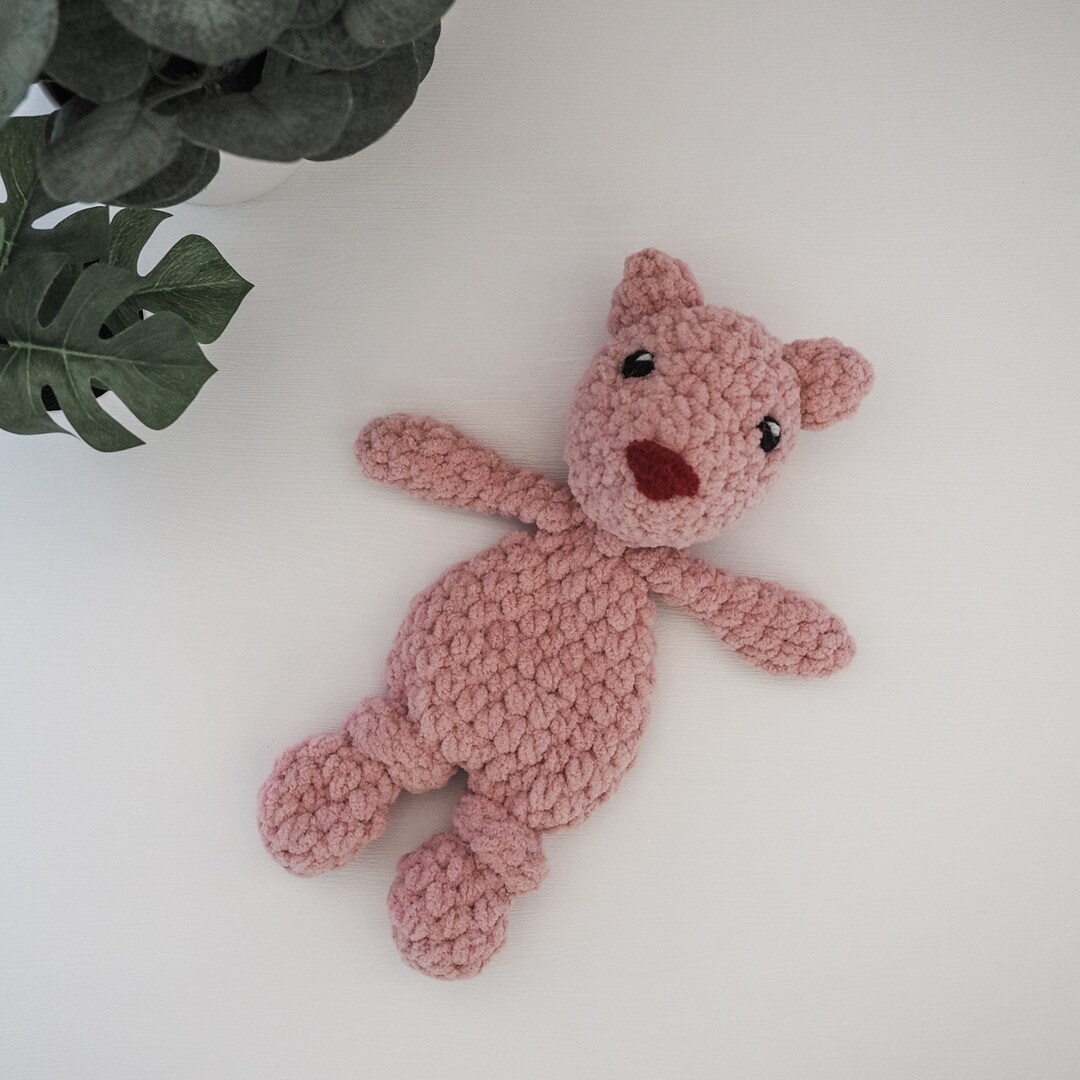 Small Teddy Bear Lovey Snuggler - Teddy Bear Plushie - Stuffey ...