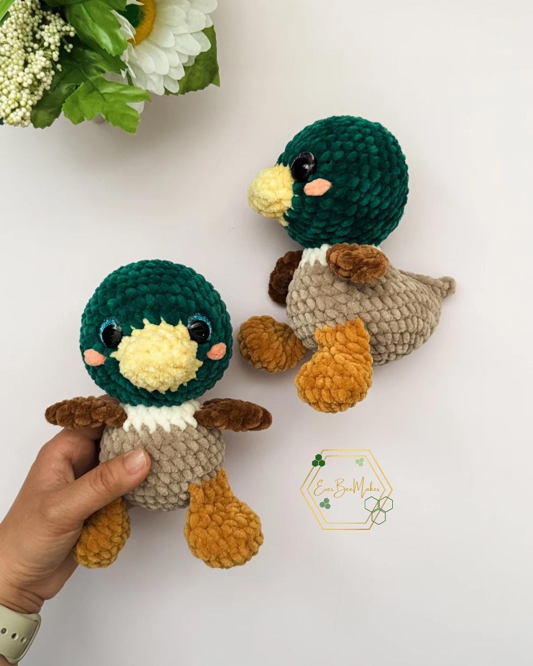 Mallard Duck Bird Lovey - Mallard Duck Plushie - Stuffed Animal - Baby ...