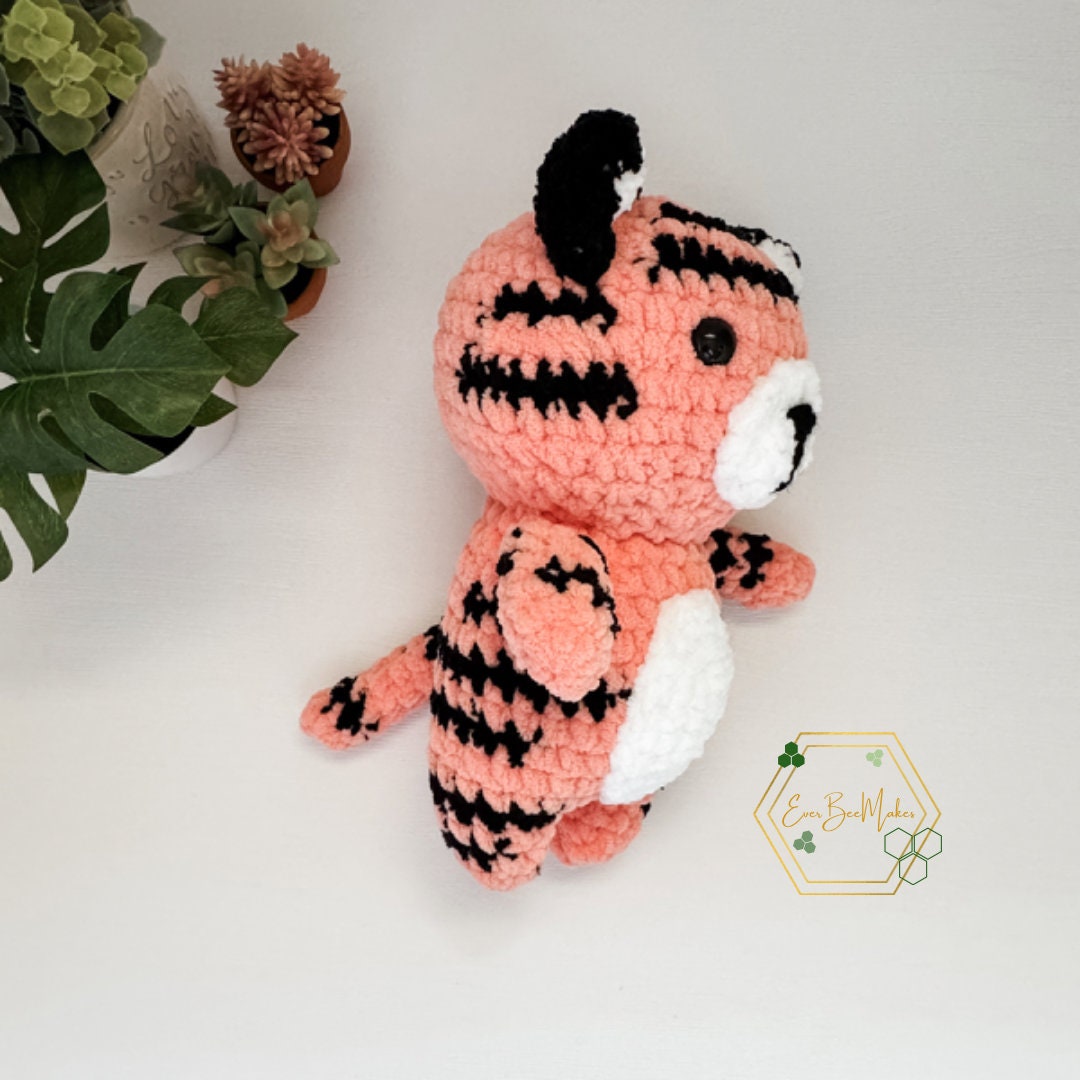 Pink Tiger Plush - Pink Tiger Plushie - Stuffed Animal - Baby Toddler ...