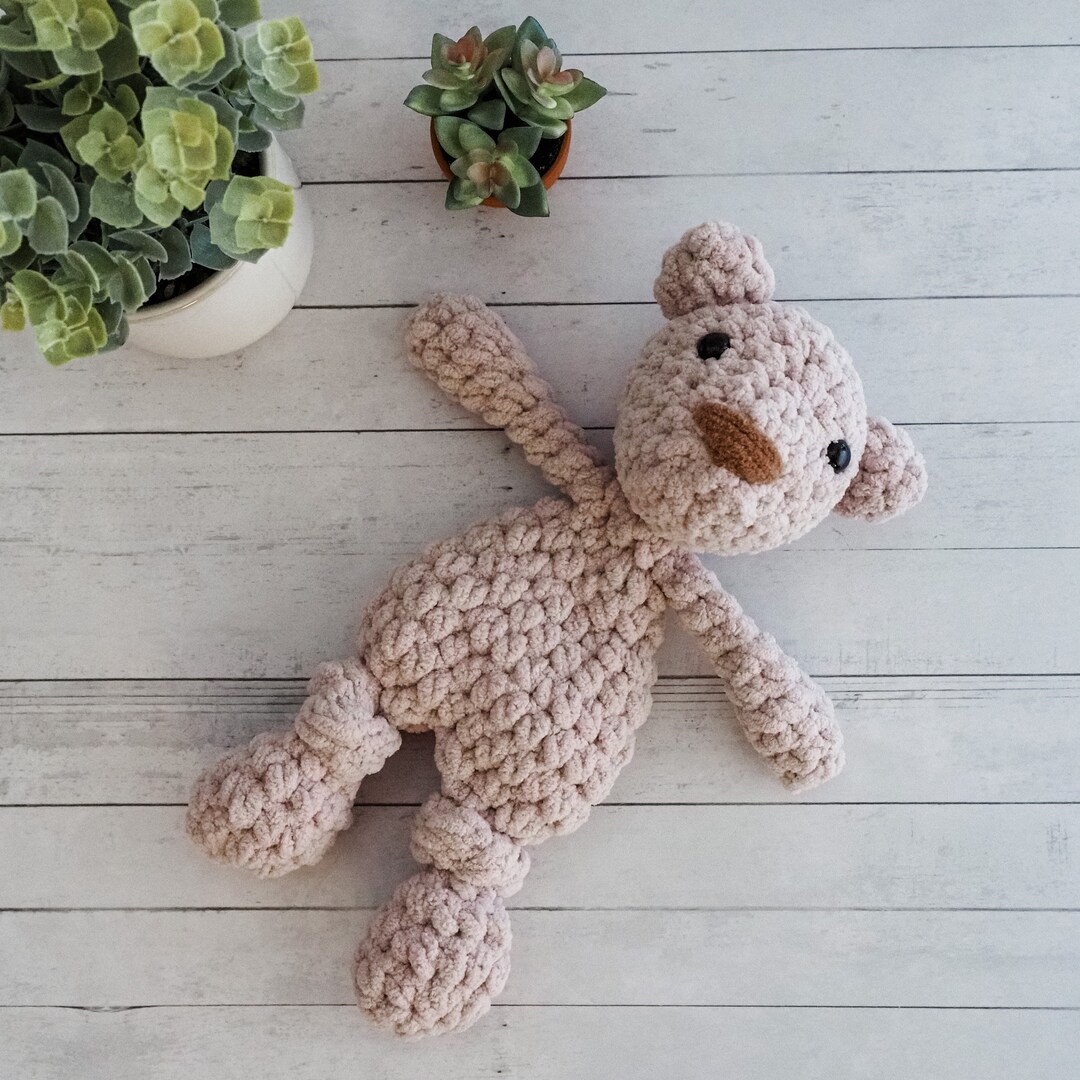 Small Teddy Bear Lovey Snuggler - Teddy Bear Plushie - Stuffey ...