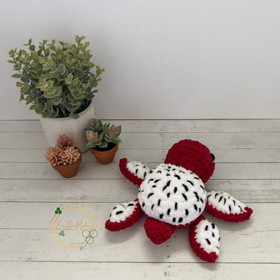 Dragon Fruit Turtle Plushie - Turtle Stuffey - Reptile Stuffie ...