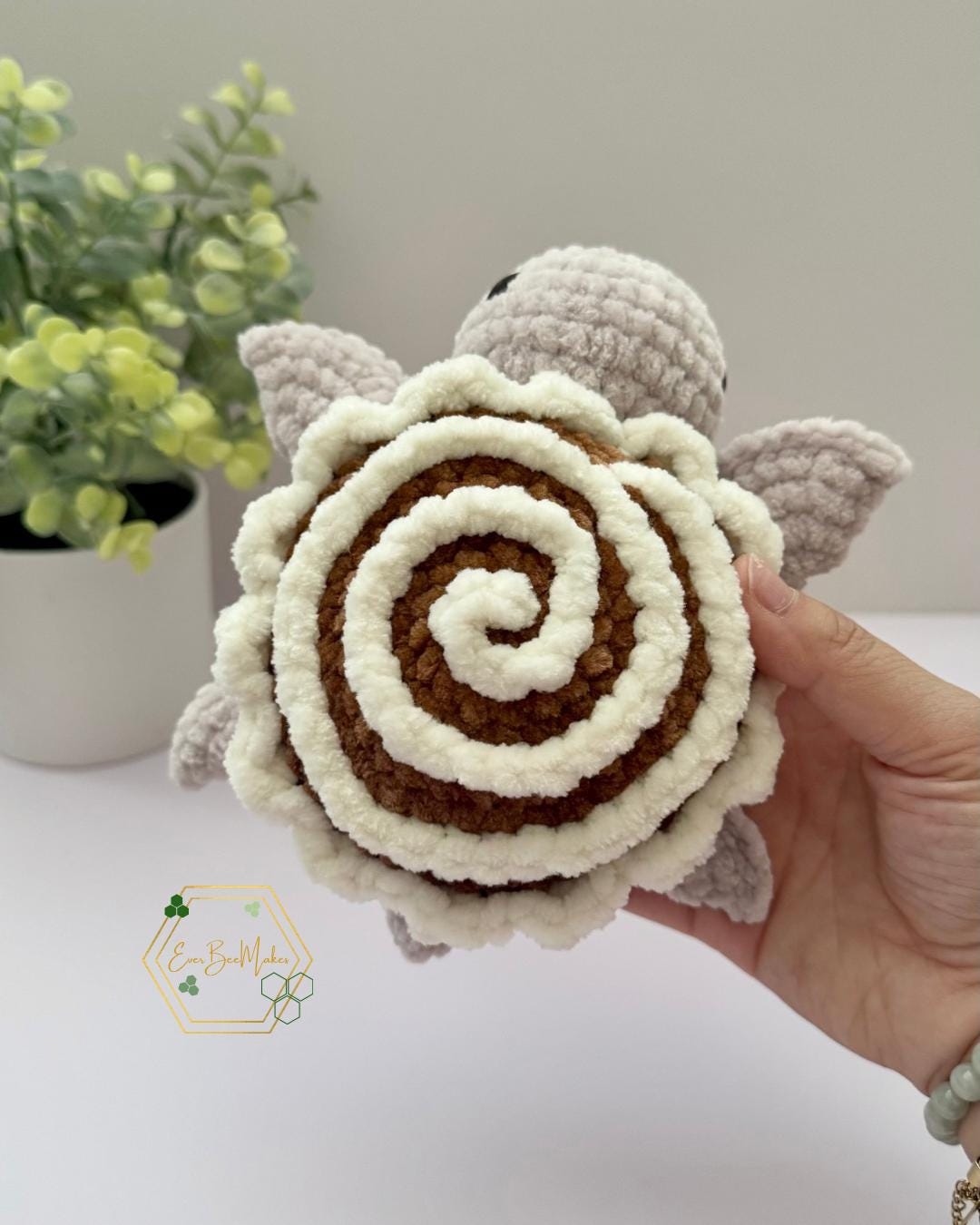 Cinnamon Roll Turtle Plushie - Food Turtle Stuffey - Reptile Stuffie ...