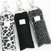 Keychain for Women Snow Leopard Print Fabric Key Fob 5 - Etsy
