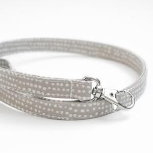 Taupe Fabric Lanyard - Polka Dot Lanyard - Cute Long Key Lanyard - 15.5 ...