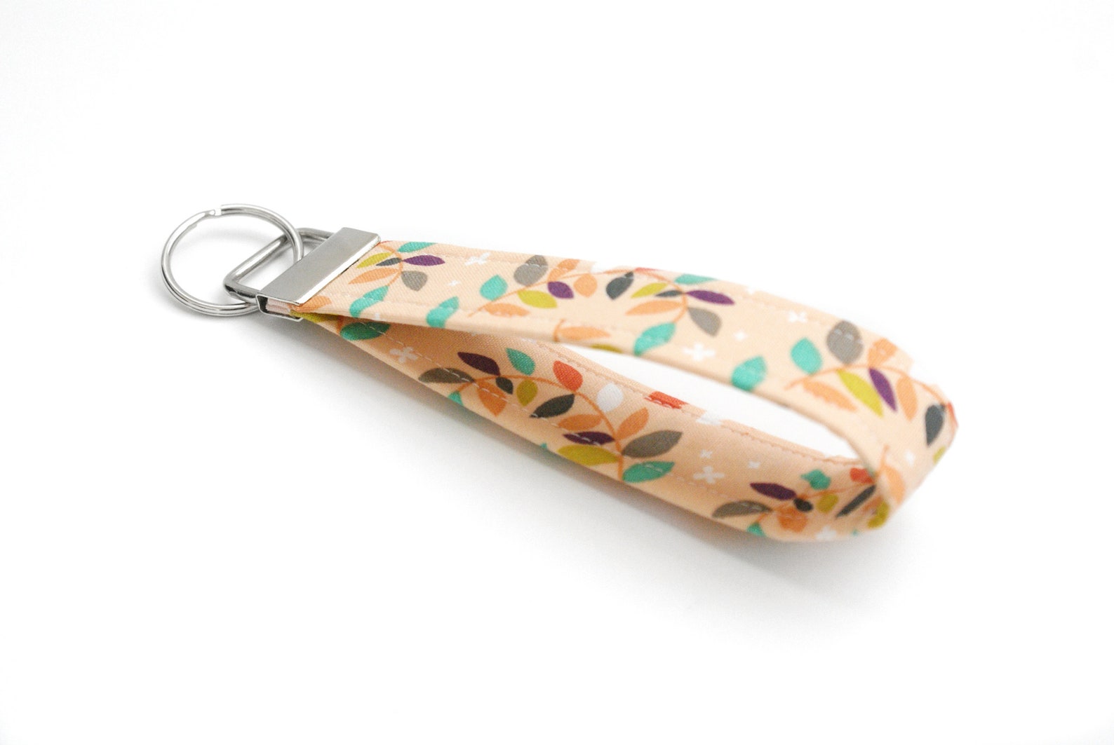 Peach Key Fob 5 Inch Key Ring Key Chain Cute Wristlet - Etsy
