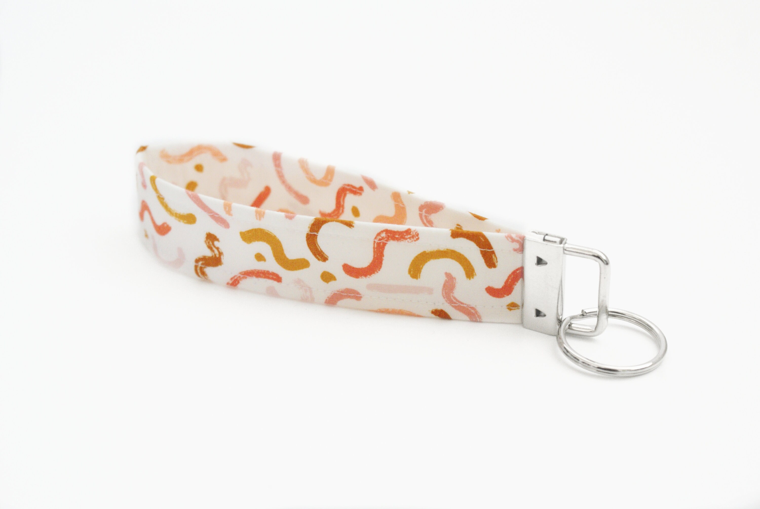 Desert Squiggle Shapes Key Fob 5 Inch Key Ring Cream Key | Etsy