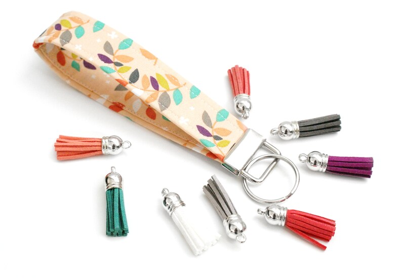 Peach Key Fob 5 Inch Key Ring Key Chain Cute Wristlet | Etsy