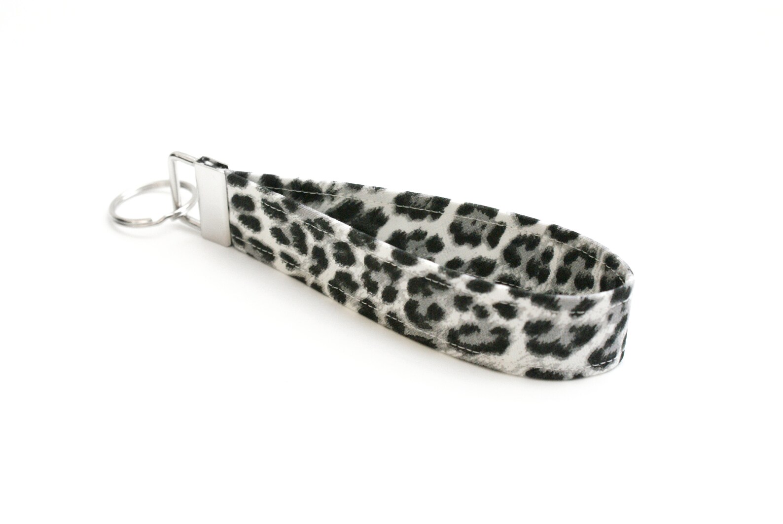Keychain for Women Snow Leopard Print Fabric Key Fob 5 - Etsy