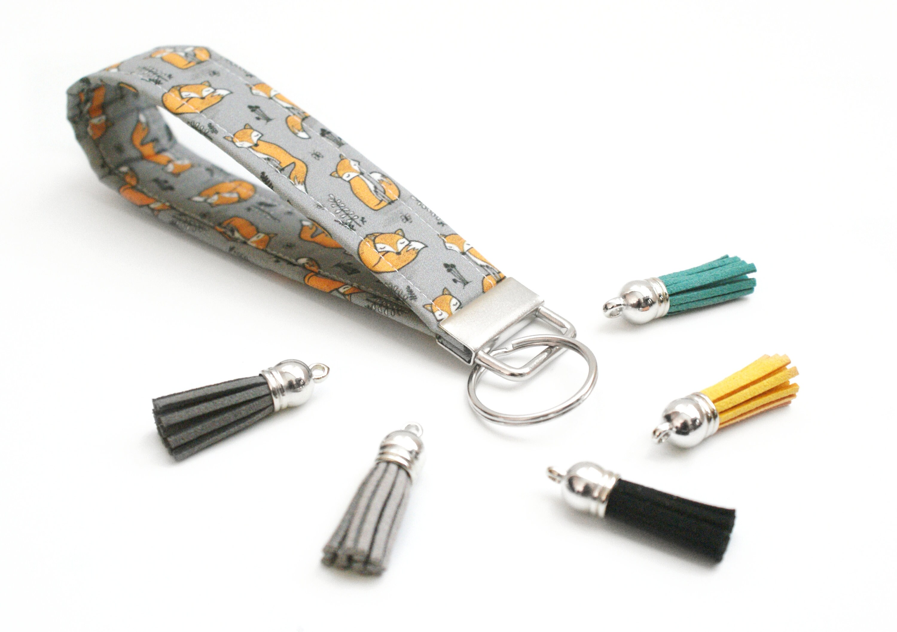Fox Keychain Cute Key Fob for Women Optional Tassel 5 - Etsy UK