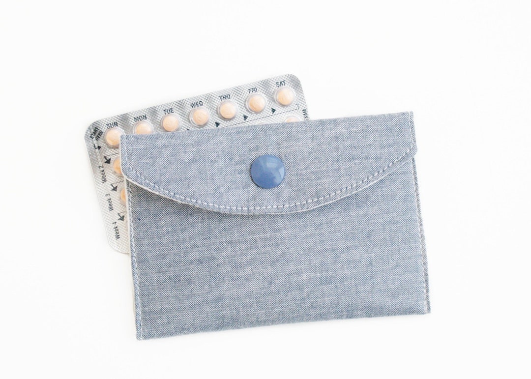 Small Snap Pouch - 3x4 Inch - Fabric Coin Purse - Birth Control Pill ...