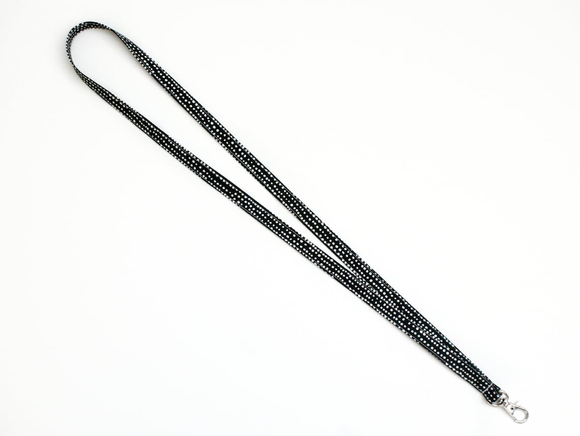 Black Lanyard Long ID Badge Lanyard Teacher Lanyard 1/2 | Etsy