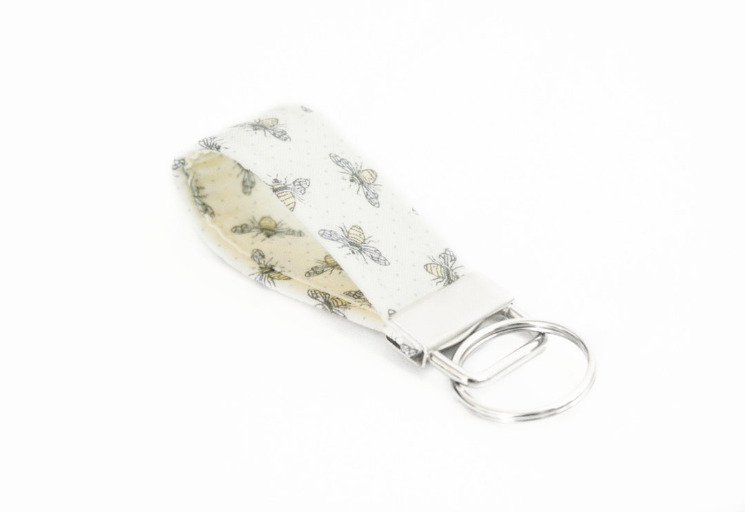 Mini Honey Bee Key Fob With Optional Tassel - 2.5 or 3.5 Inch Key Ring ...