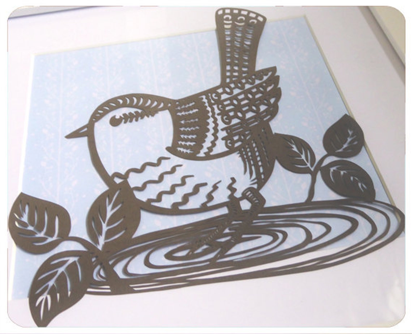 Wren Bird Papercutting Template Download PDF, Jpeg - Etsy UK