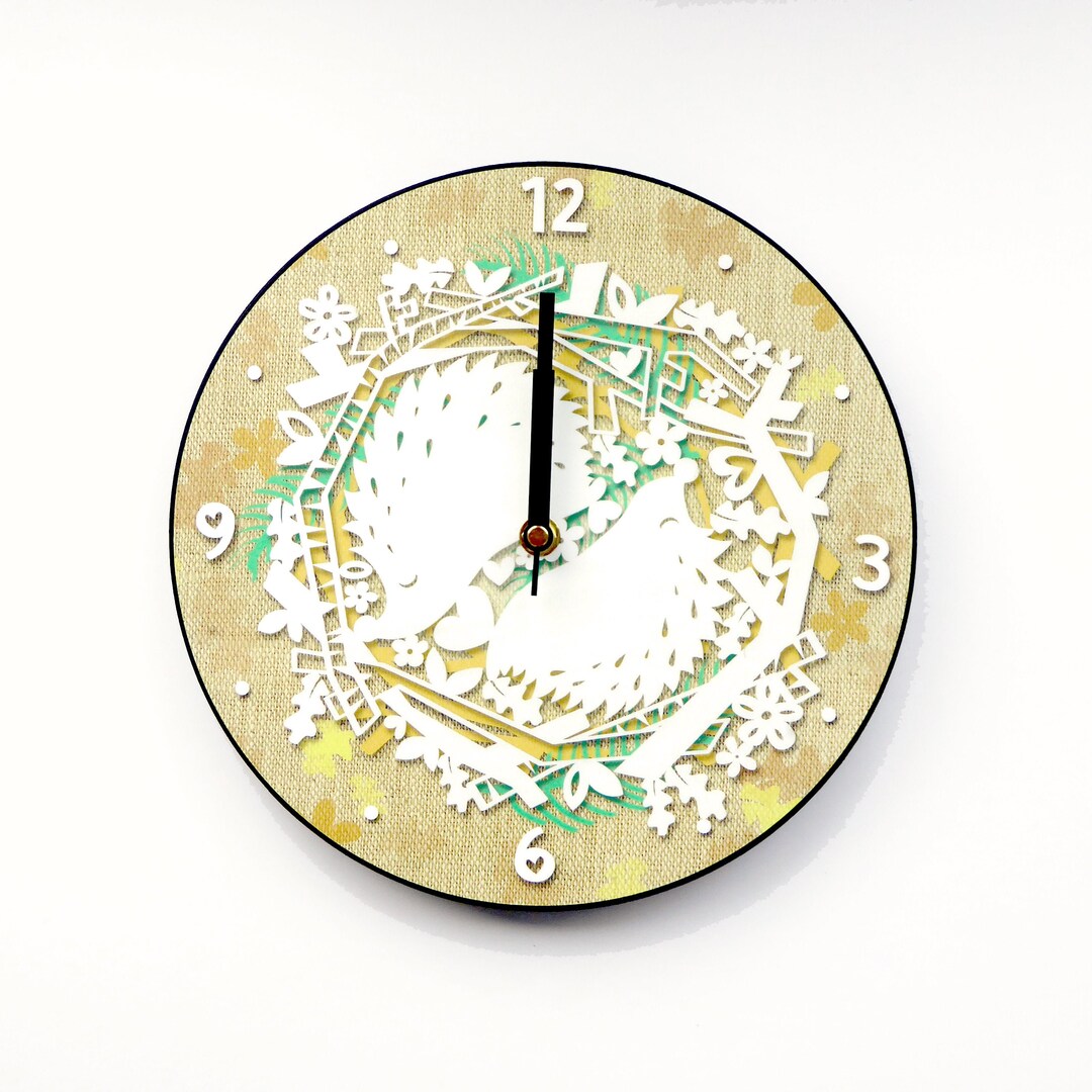 Hedgehogs Clock - Etsy