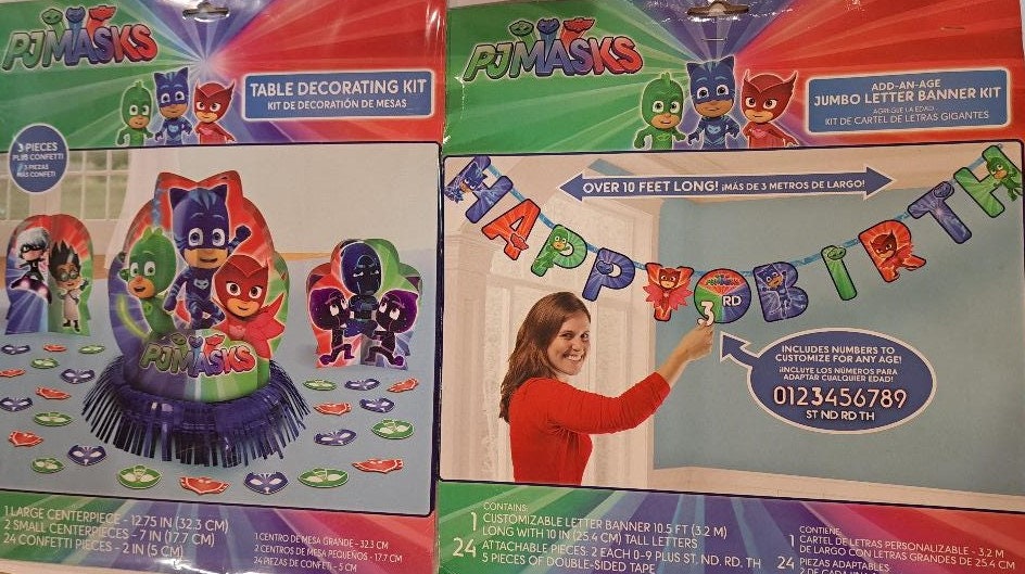 PJ Masks Decorations - PJ Masks Table Decorating Kit and PJ Masks ...