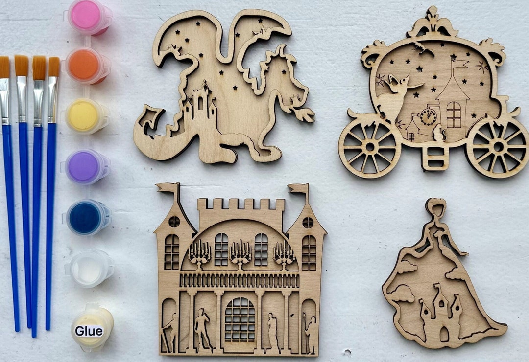 Kids Princess Painting Kit, Kids Princess Craft Kit, Party Favor, Party ...