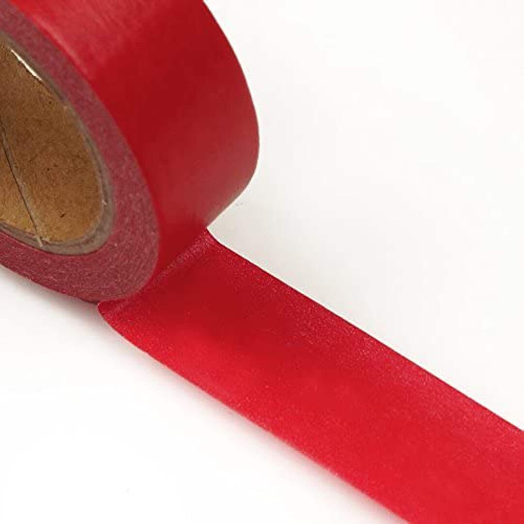 Red Craft Tape | Red Washi Tape - Solid Colored - 9/16in. X 10 Yards ...