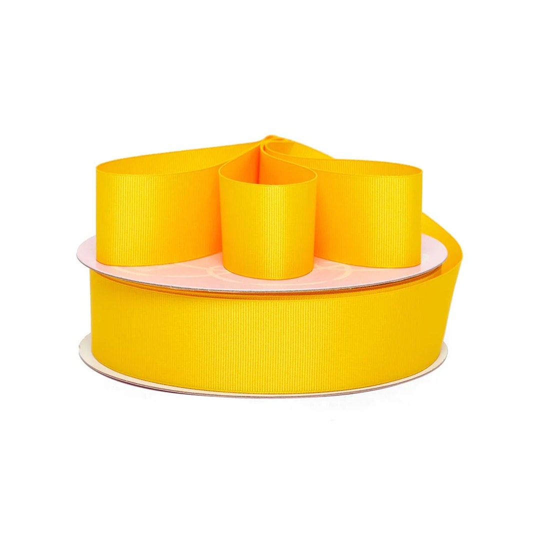 Yellow Grosgrain Ribbon Yellow Ribbed Ribbon Dandelion Grosgrain Ribbon ...